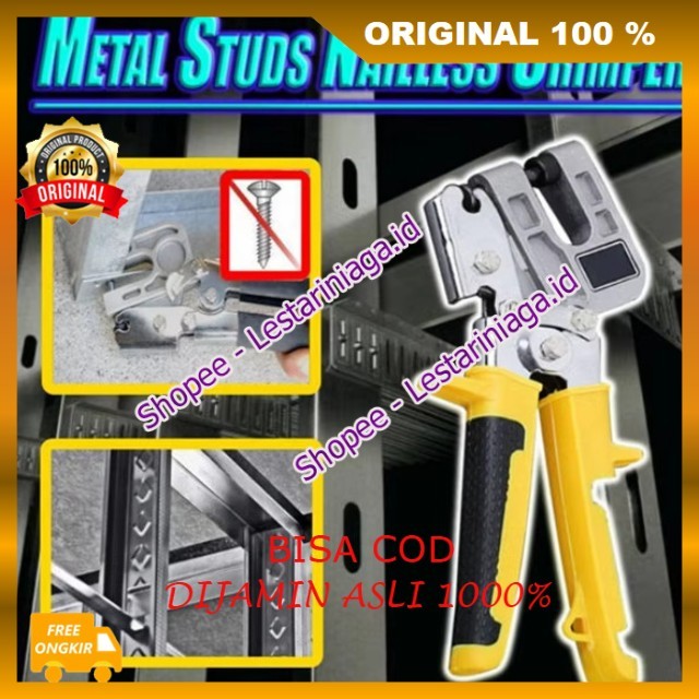 Jual Light Steel Clamp Tang Sambung Baja Ringan Uk 10 INCH Stud Crimper ...