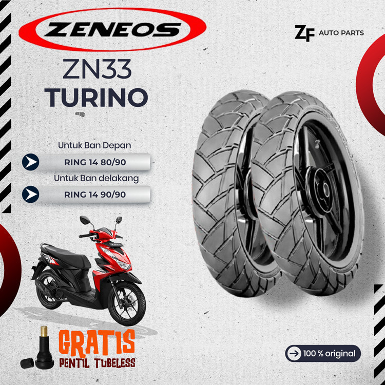 Jual SEPASANG / SATUAN BAN MOTOR MATIC ZENEOS TURINO Ring 14 TUBELES ...