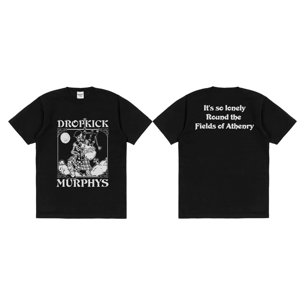 Jual T-shirt Band Dropkick Murphys Vintage Skeleton Piper | Shopee ...