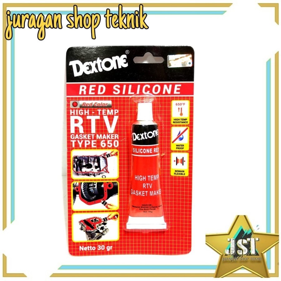 Jual DEXTONE RED SILICONE SEALENT 30 GRAM LEM GASKET RTV HIGH TEMP ...