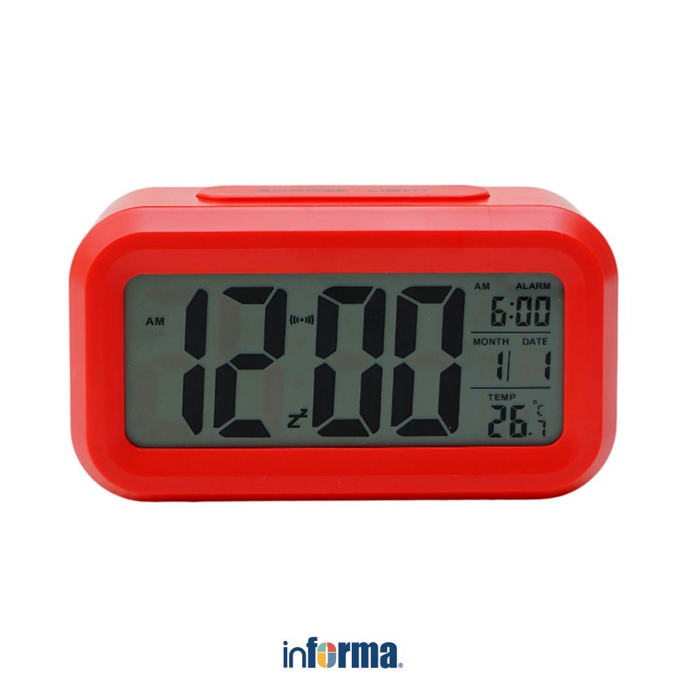 Jual Informa Jam Weker Digital 1301 - Merah Desk Clock Jam Digital ...