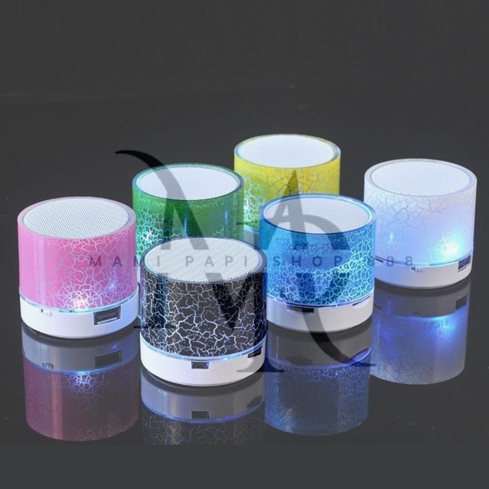 Jual Speaker Bluetooth S10 CRECK effect ( motif retak ) mini s-10 lampu ...
