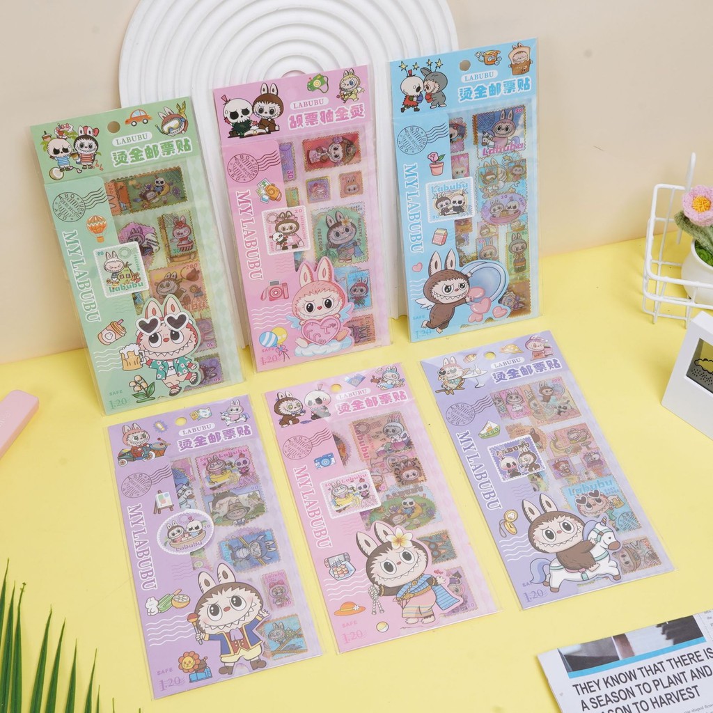 Jual Sticker Labubu Premium - Stiker Labu Motif Perangko Lucu - Isi 2 ...