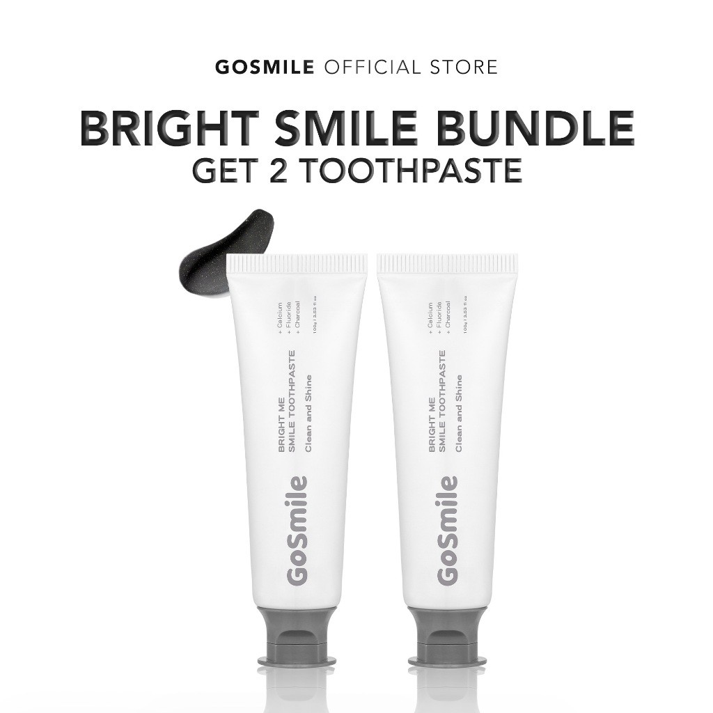 Jual Go Smile BUNDLE 2 Bright Me Smile Charcoal Toothpaste Pasta Gigi ...