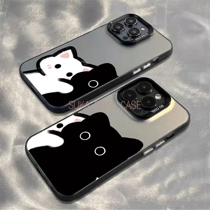 Jual Casing iPhone couple case all type Lucu Pasangan Kucing Hitam ...