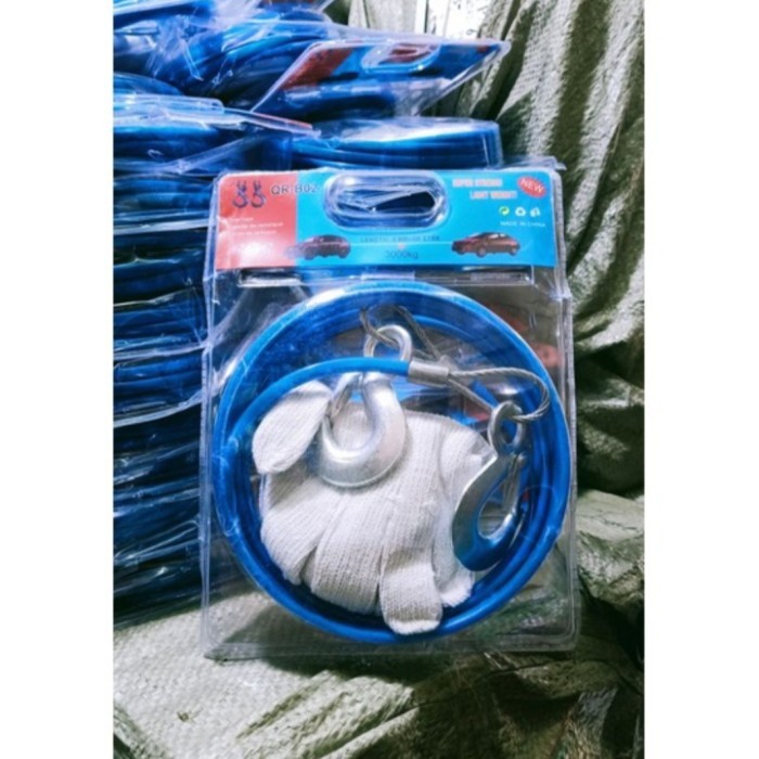 Jual Tali Derek Penarik Mobil 4 Meter Tali Sling Baja Cantelan Tow Rope ...