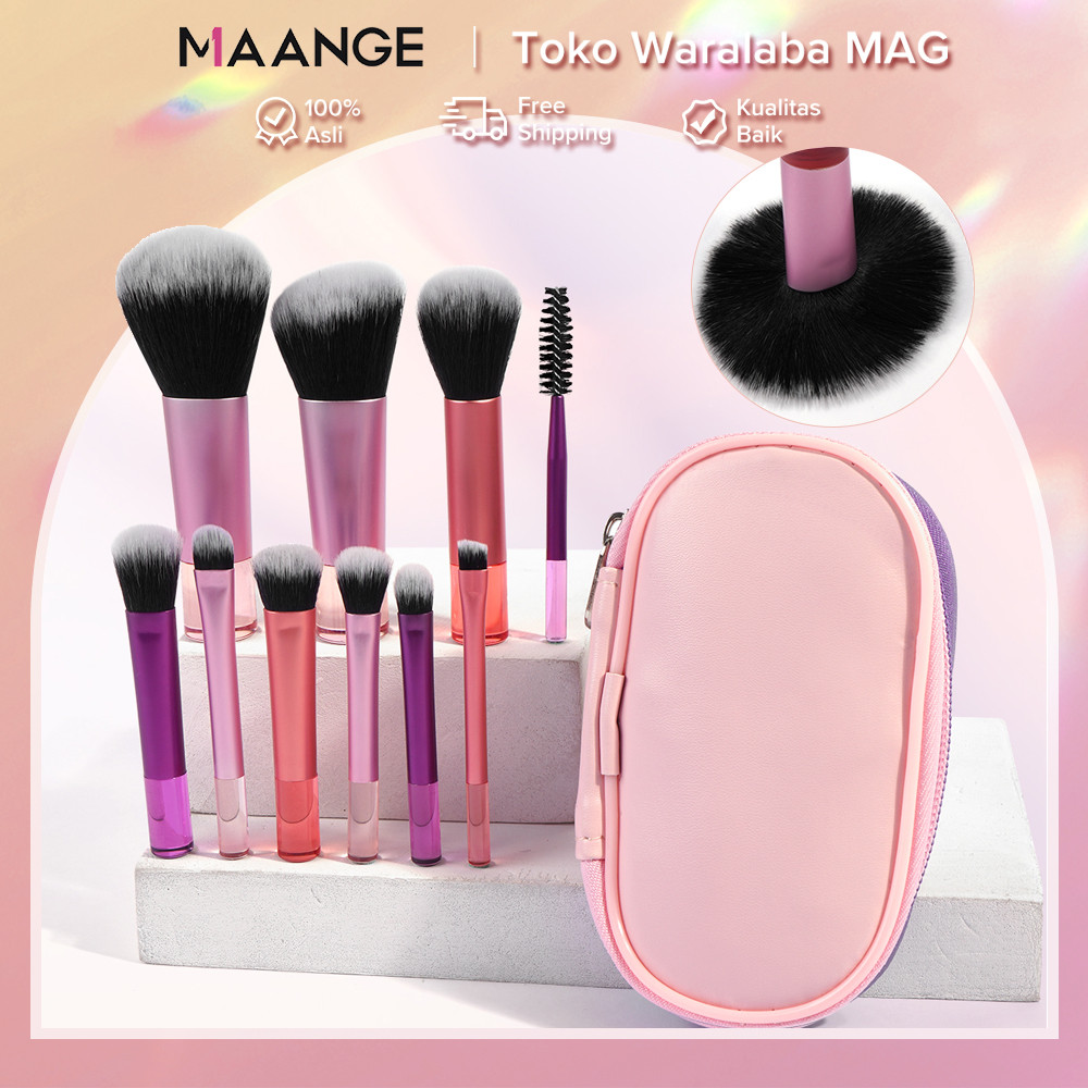Jual MAANGE 11PCS Set Kuas Rias Profesional Concealer Kuas Foundation Besar Rambut Lembut Kuas ...
