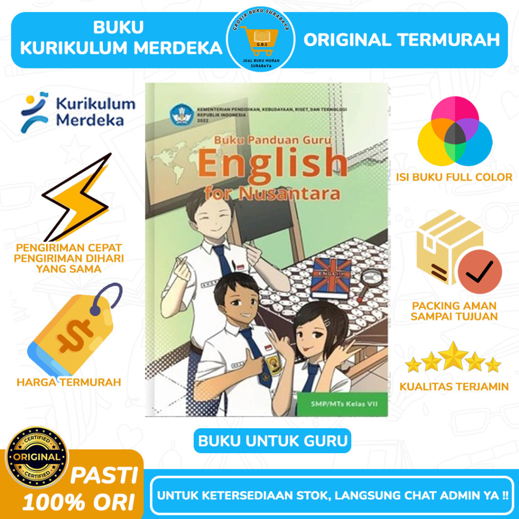 Jual Buku Panduan Guru Bahasa Inggris Kelas 8 SMP - Buku Paket Kumer - Kurikulum Merdeka ...