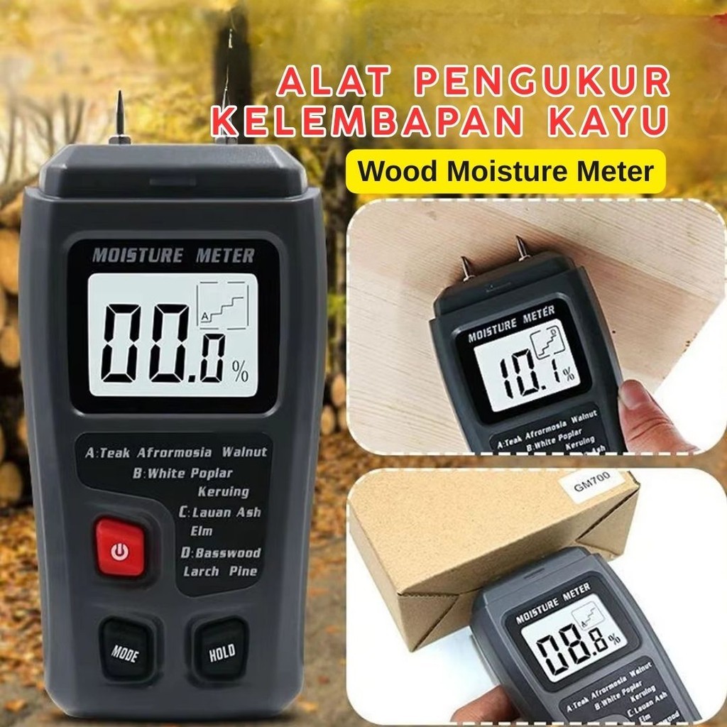 Jual Wood Moisture Meter Kayu Dinding Kertas Pengukur Alat Ukur Digital ...