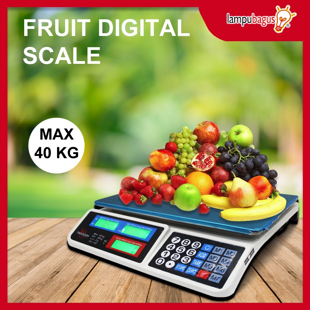 Jual Timbangan Buah Digital 40 kg Doble Display / Digital Computing Scale | Shopee Indonesia