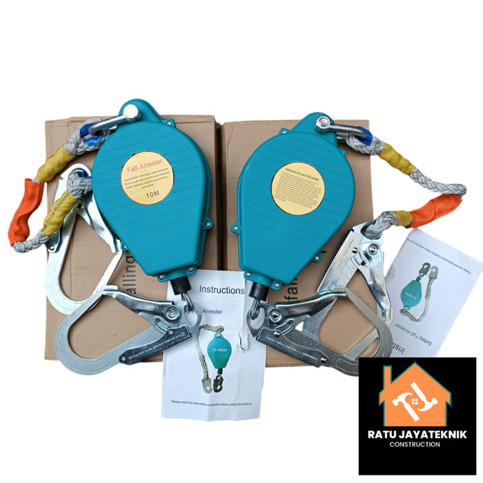 Jual Fall arrester 5M 10M 15M 20M retractable lifeline hook besar alat ...