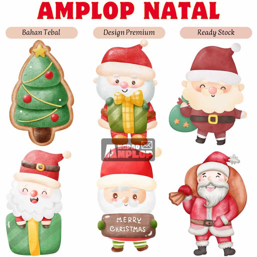 Jual READY STOCK ANGPAO IMLEK 2025 AMPLOP NATAL TAHUN BARU AMPLOP MERRY ...