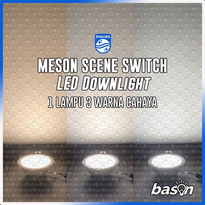 Jual PHILIPS Meson Scene Switch LED Downlight SSW - 1 lampu 3 Warna ...