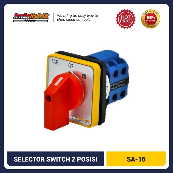 Jual BY99 Selector Switch 2 Posisi On Off 3 Pole SA-16 TAB Selector ...
