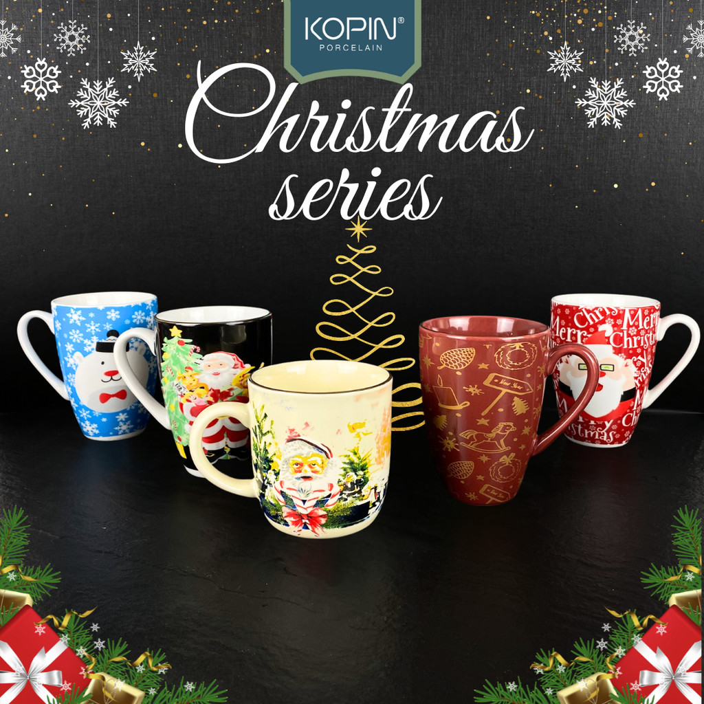 Jual Mug / Gelas Keramik Porselen Design Christmas Volume 380 ML 1 Pcs ...