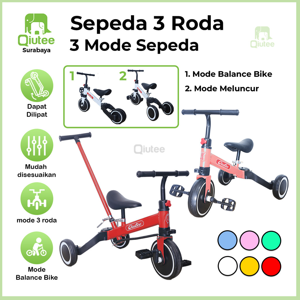 Jual [TERLARIS] Balance Bike Anak 2in1 Mainan Sepeda Roda 3 Mainan ...