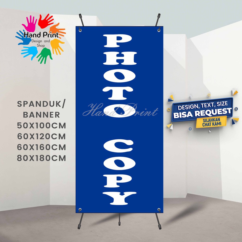 Jual Cetak Spanduk Banner Tempat Photocopy Biru Putih MMT Spanduk ...