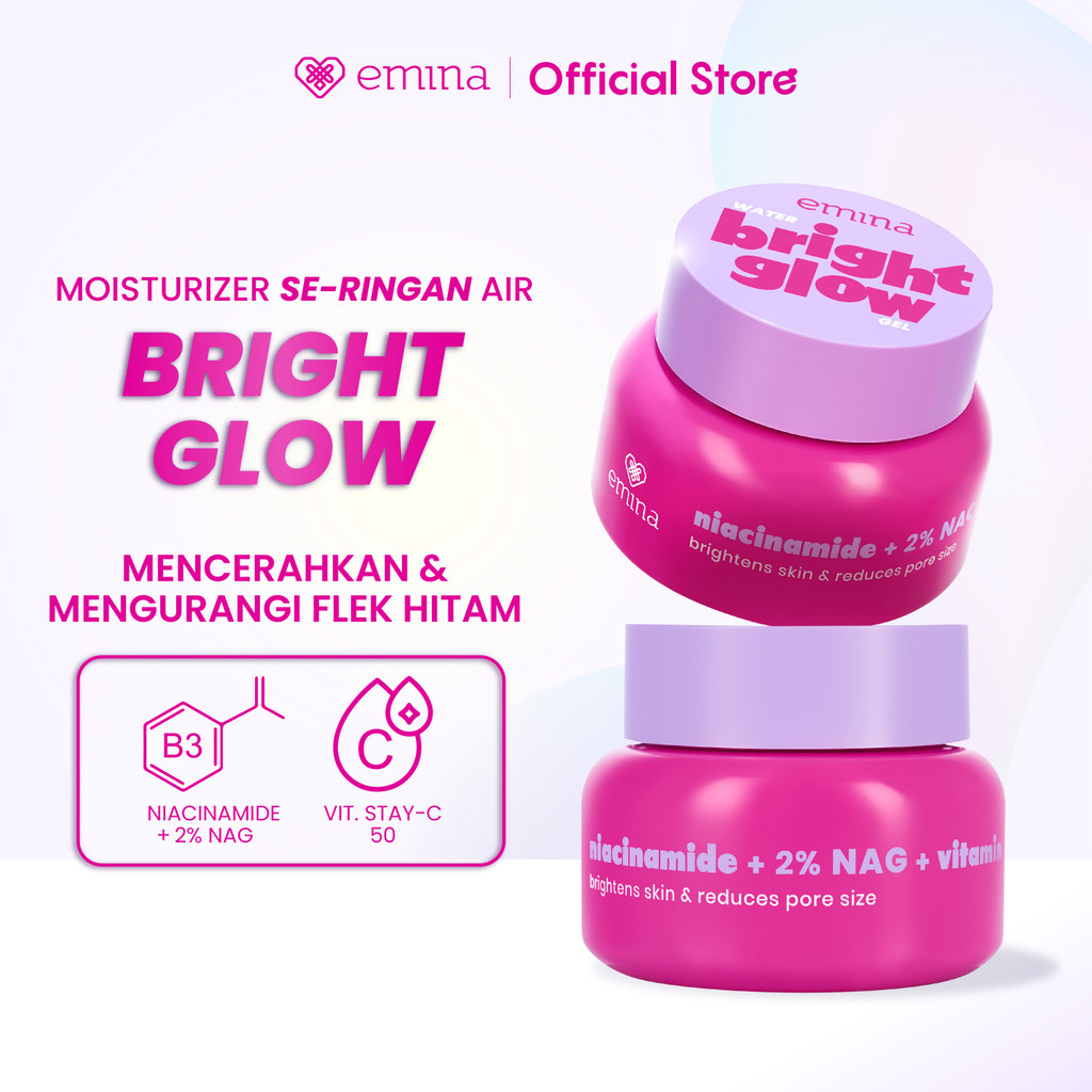 Jual Emina Water Bright Glow Gel Moisturizer 30g | Mencerahkan ...