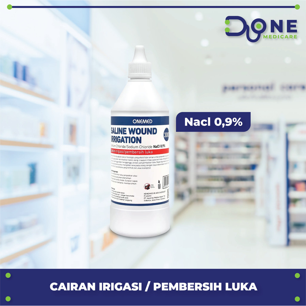 Jual Onemed Saline Wound Irrigation Semprot 300 ML NaCl 0.9% Cuci Luka | Shopee Indonesia