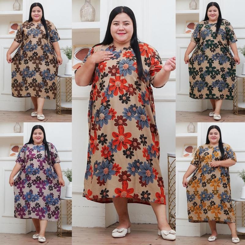 Jual Daster Rayon Jumbo Pagar Ld 130cm Kekinian Risleting Depan Busui ...