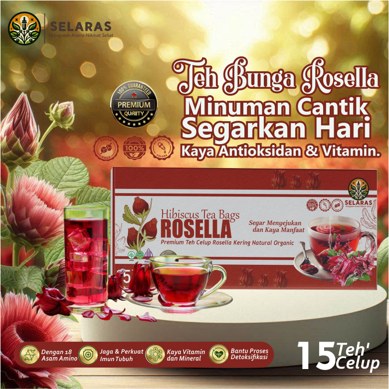 Jual ROSELLA TEA / TEH BUNGA ROSELLA teh herbal infusion | Shopee Indonesia