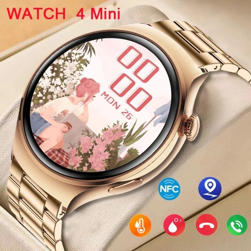 Jual GT4 Mini Smart Watch Woman Watch 4 AMOLED HD Screen Bluetooth Call ...