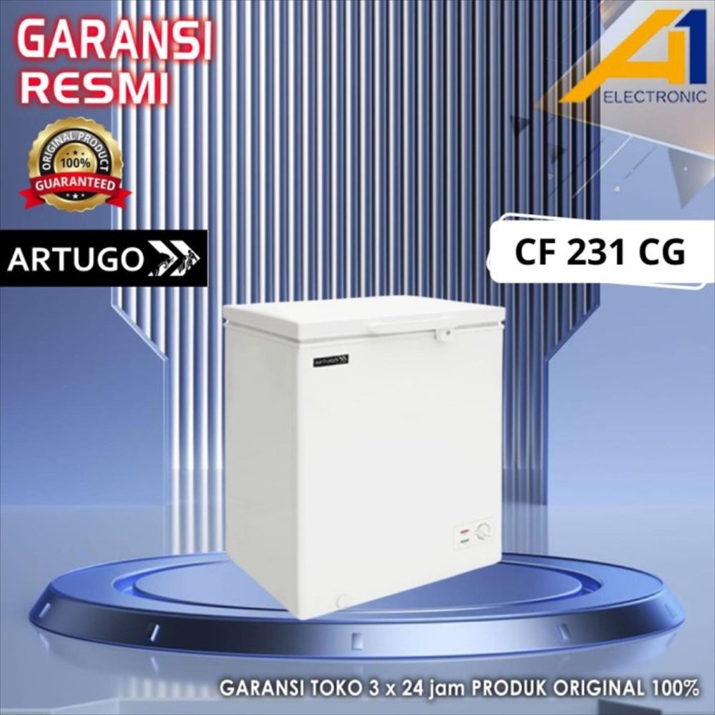 Jual ARTUGO Chest Freezer CF 231 CG / CF231CG Alumunium Inner 210 Liter | Shopee Indonesia