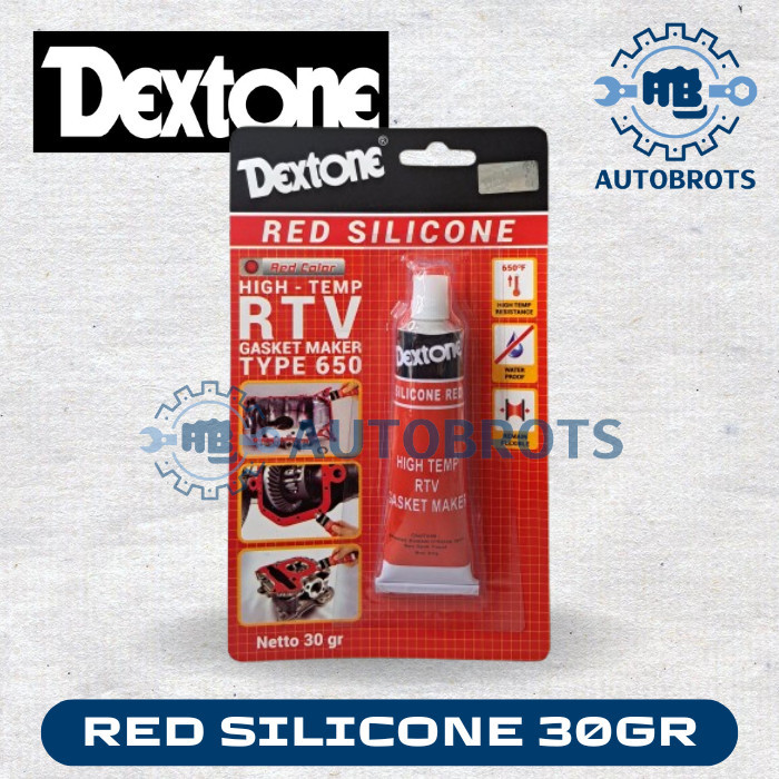 Jual DEXTONE Lem Silikon Merah 30 gram / Silicone Red Gasket 30 gr ...