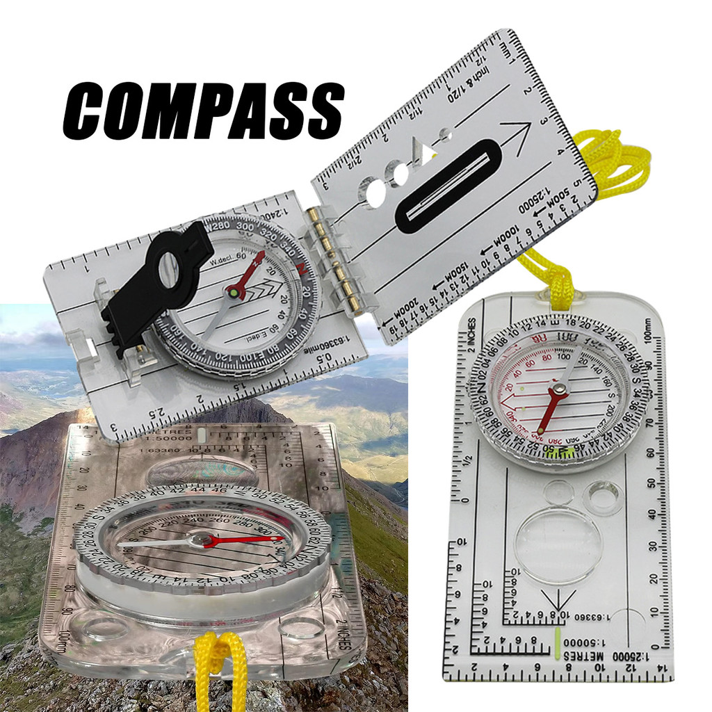 Jual Kompas Mistar Navigasi Acrylic Outdoor Hiking Ruler Map Compass ...
