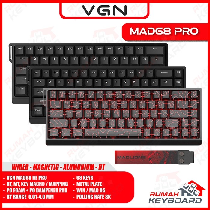 Jual MAD68 HE - MAD68 PRO - 60% - Wired - Magnetic Switch - Rapid ...