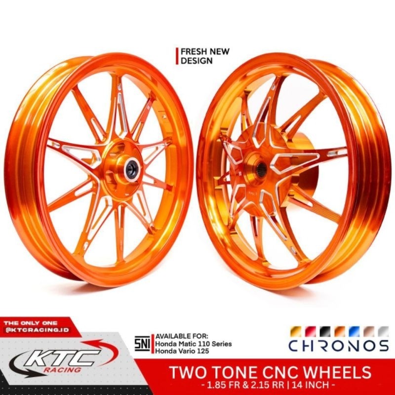 Jual Pelek velg racing ktc racing two tone full cnc CHRONOS original beat Vario 110 125 150 ...