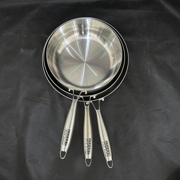 Jual Sautee pan frying pan golam supply stainless sus 316 L 3 layer lapis 26cm 28cm 30cm wajan ...