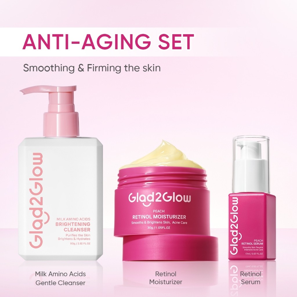 Jual 【G2G】Glad2 Glow 2/3/4/5/6PCS Retinol Renew Anti Aging Set/Retinol ...