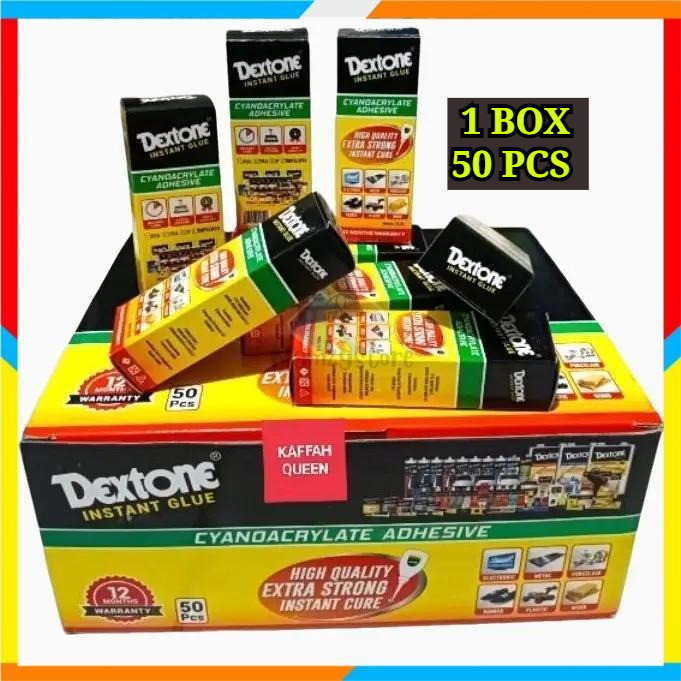 Jual 50 Pcs/1Box Lem DEXTONE instant glue 15gr Lem Korea | Shopee Indonesia