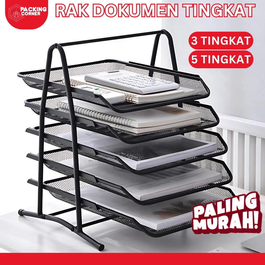 Jual Rak Dokumen Kertas 3 5 Susun Tray Besi Desk Paper File Document ...