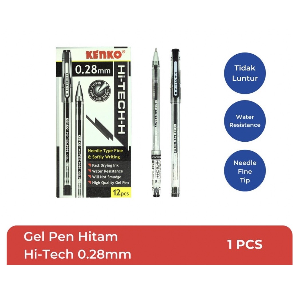 Jual KENKO GEL PEN | Pulpen | Bolpoin | PEN TINTA GEL Hi-Tech-H 0.28 Mm ...
