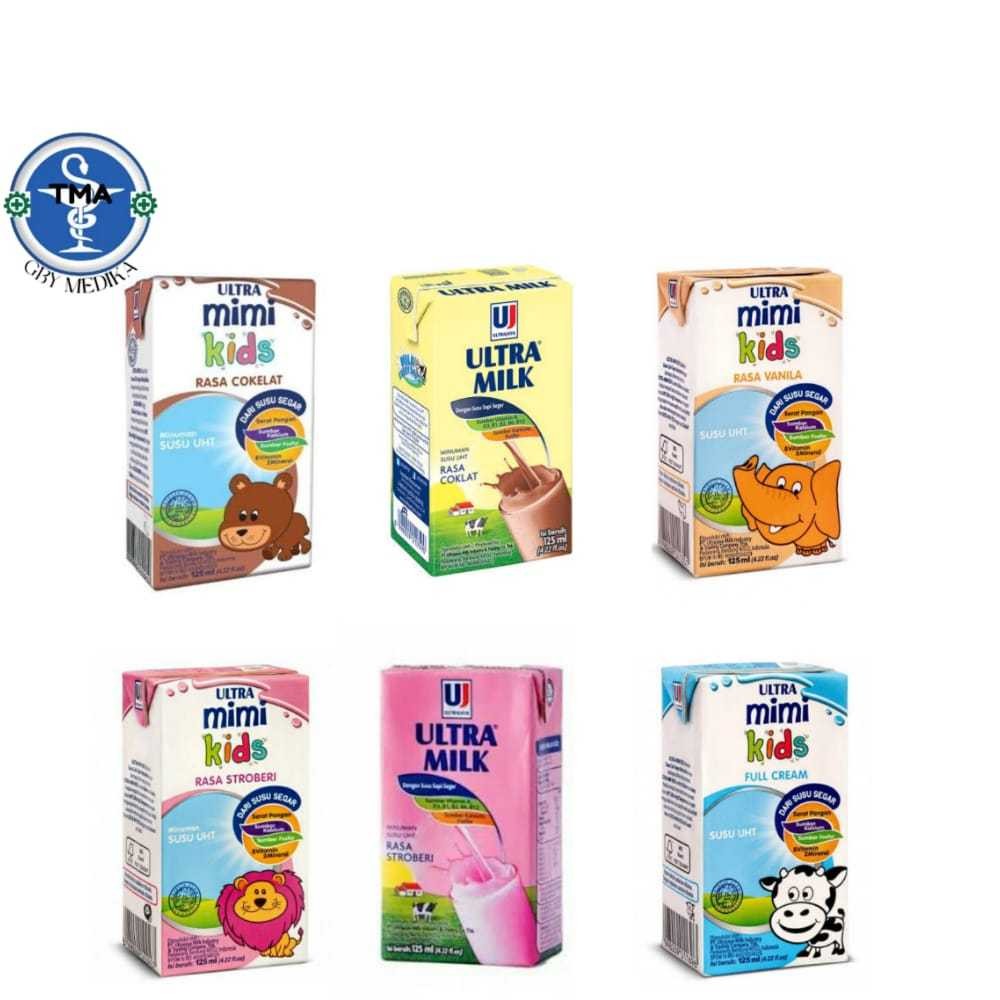 Jual ULTRA MIMI SUSU UHT / ULTRA MILK 125 ml 1 dus isi 40 pc | Shopee ...