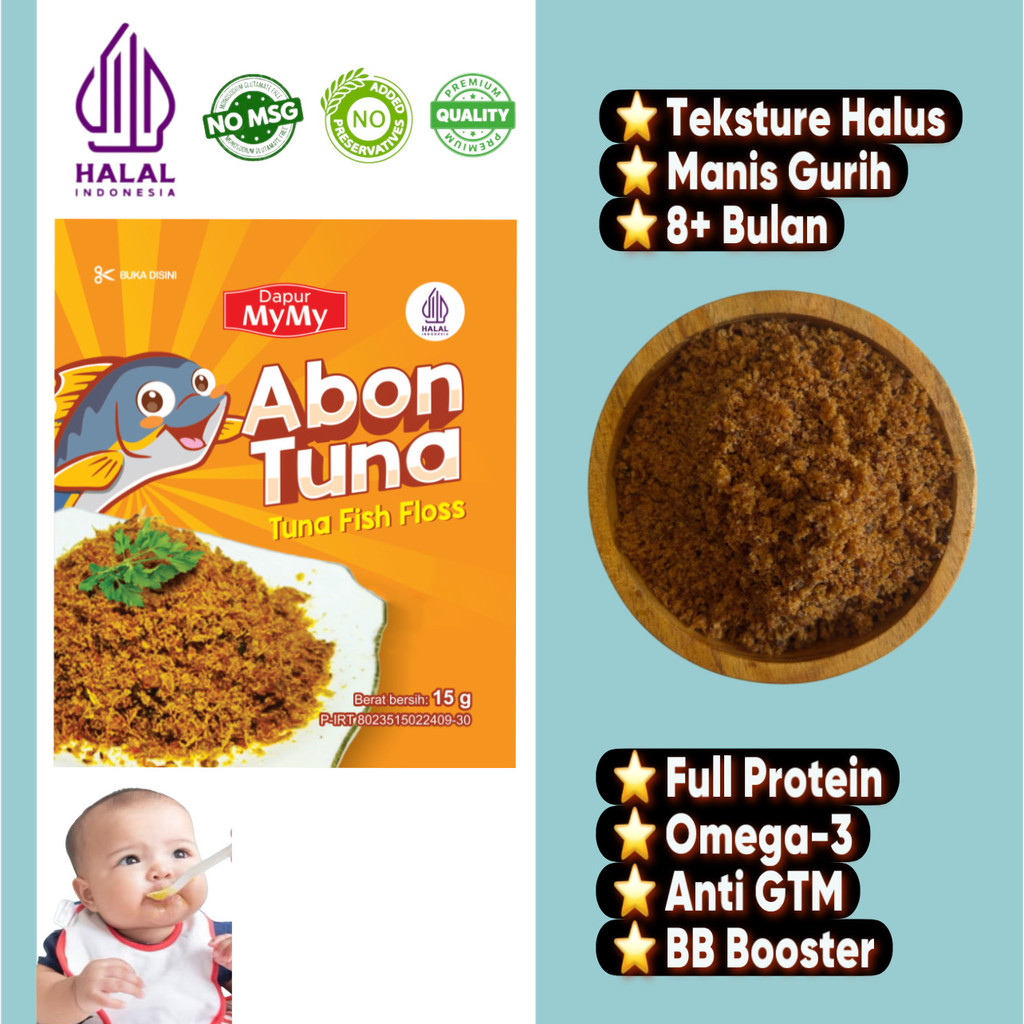 Jual N3V- Abon Tuna Abon Bayi MPASI Anti GTM Usia 8+ Bulan Penambah ...