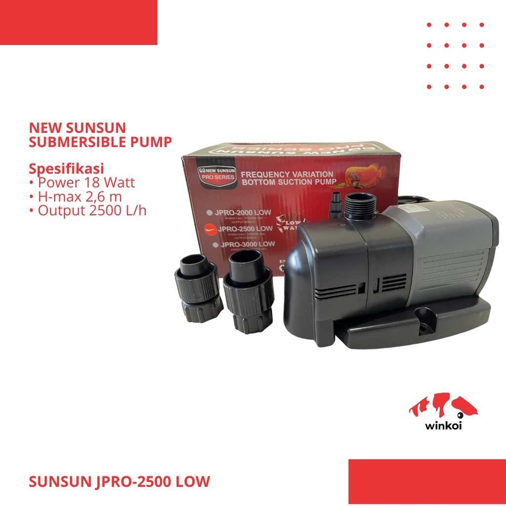 Jual New Sunsun JPRO 2500 Low Pompa Celup Kolam Aquarium Ikan ...