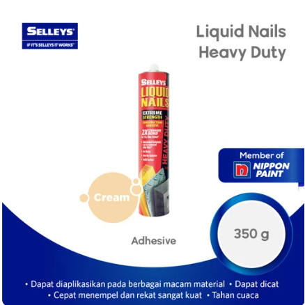 Jual LEM KONSTRUKSI NIPPON PAINT SELLEYS LIQUID NAILS HEAVY DUTY 350g ...