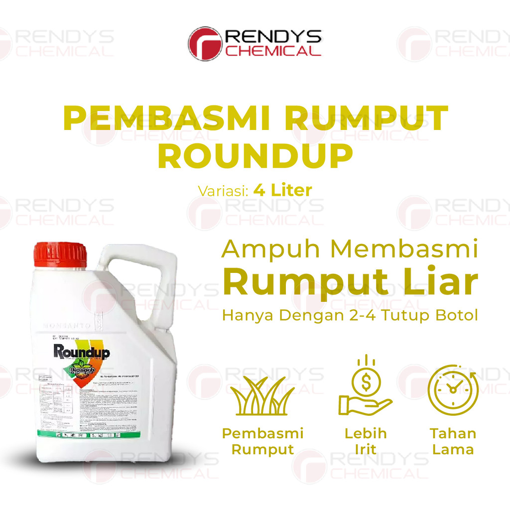 Jual RoundUp 4 Liter - Obat Pembasmi Rumput Round Up | Shopee Indonesia