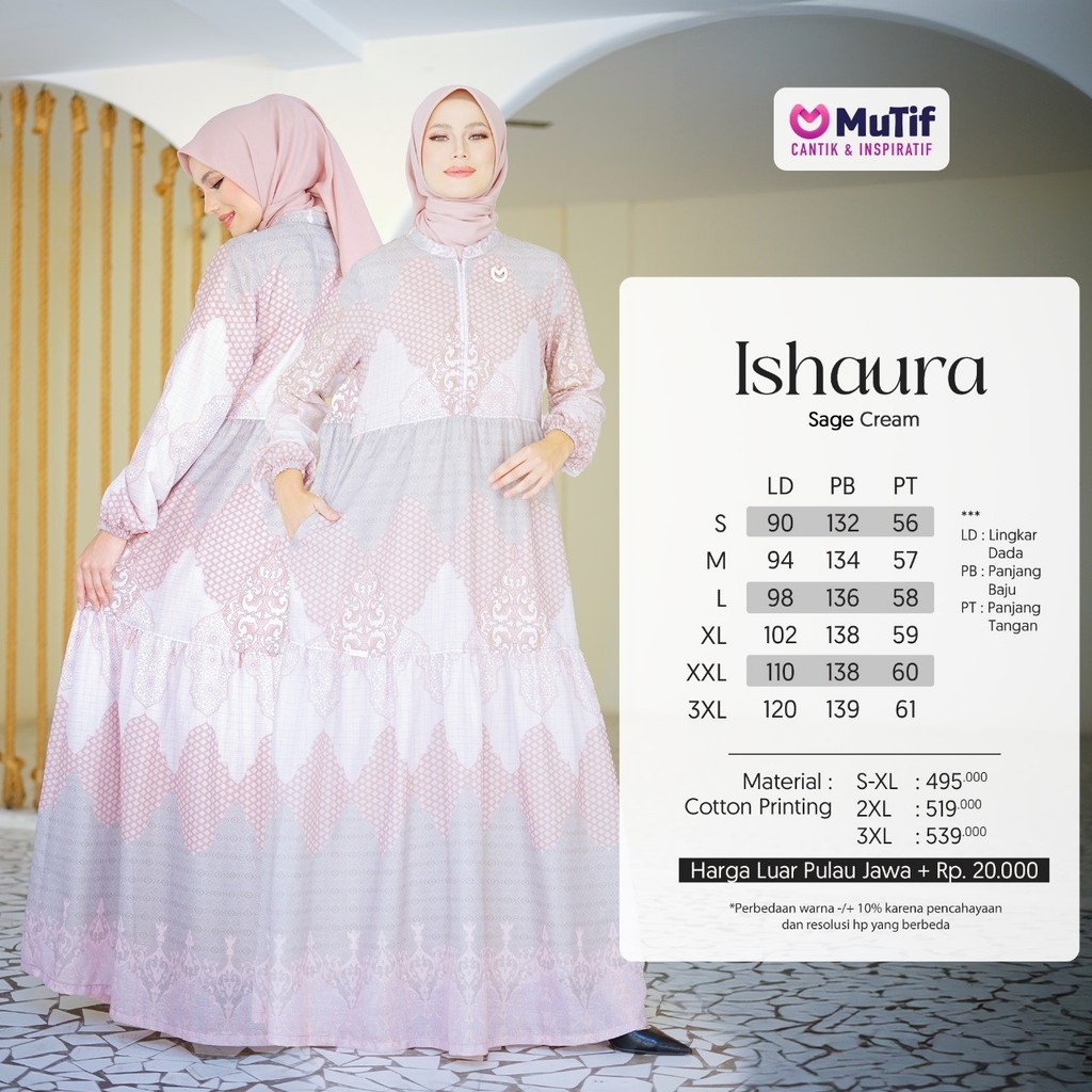 Jual Gamis Mutif Ishaura (sarimbit Ishaura) Ukuran Dewasa by Mutif ...