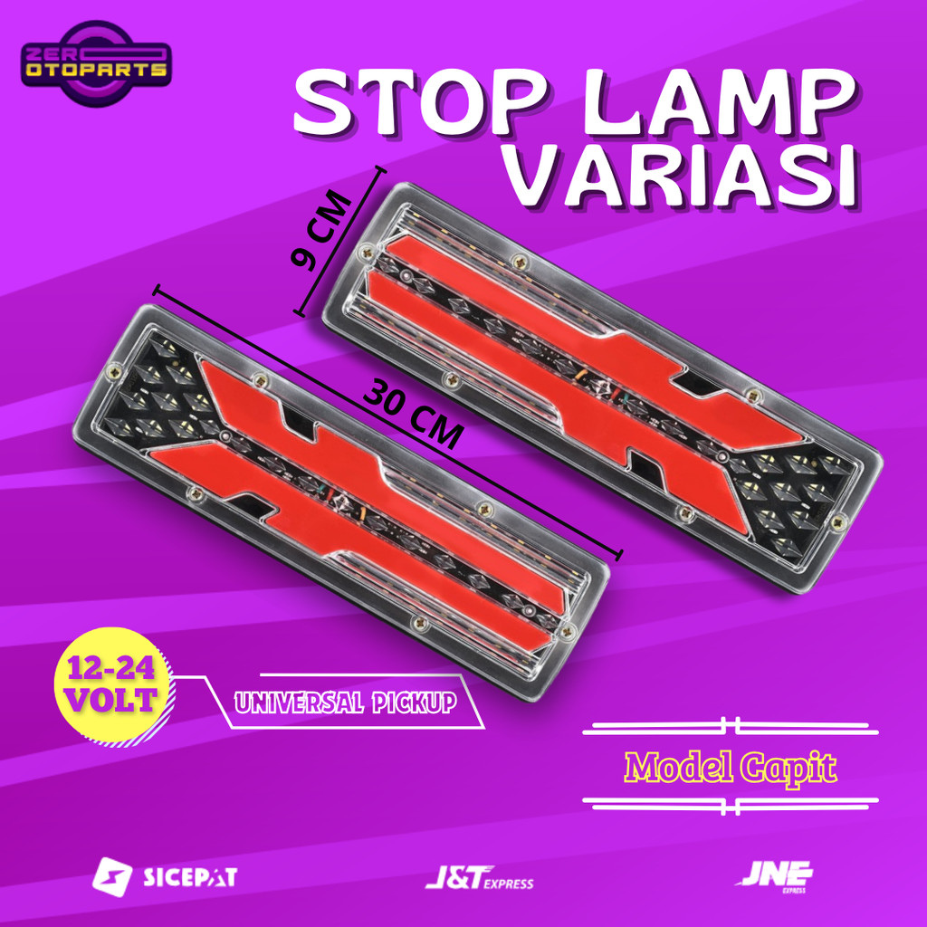 Jual Lampu Stoplamp Mobil Universal Model CAPIT Waterfroop 12-24 Volt ...