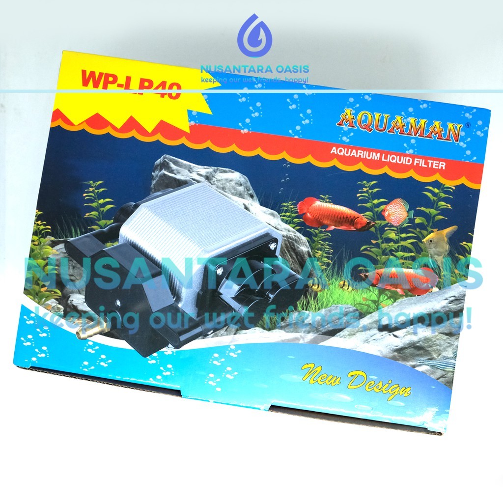 Jual POMPA UDARA KOLAM AQUARIUM AQUAMAN WP LP 40 TEKANAN BESAR 8 OUTPUT ...