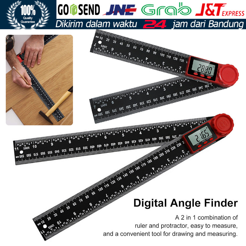 Jual Pengukur Sudut Digital 2 in 1 / Siku Derajat Waterpass Inclinometer Elektronik / Goniometer ...