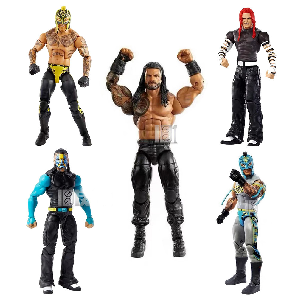 Jual WWE AEW DA Roman Reigns Rey Mysterio Jeff Hard Action Figure Wrestling Figure Display ...