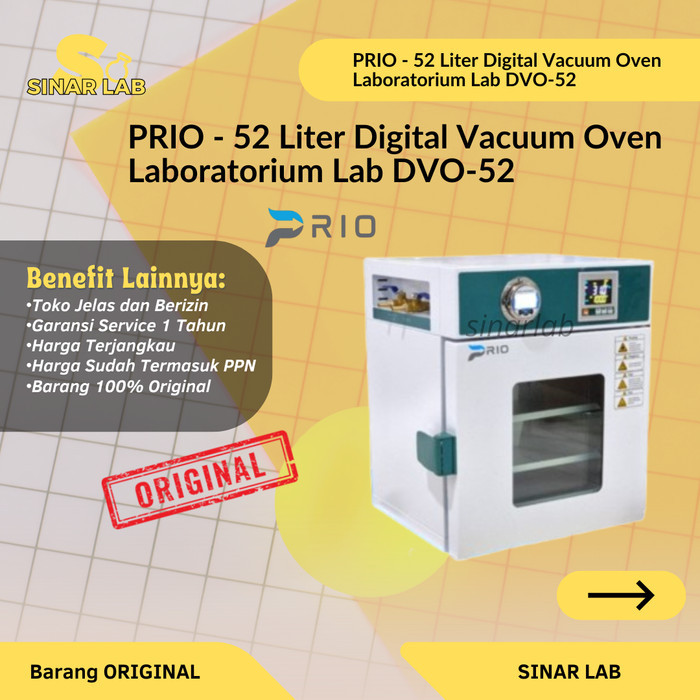 Jual PRIO - 52 Liter Digital Vacuum Oven Laboratorium Lab DVO-52 | Shopee Indonesia