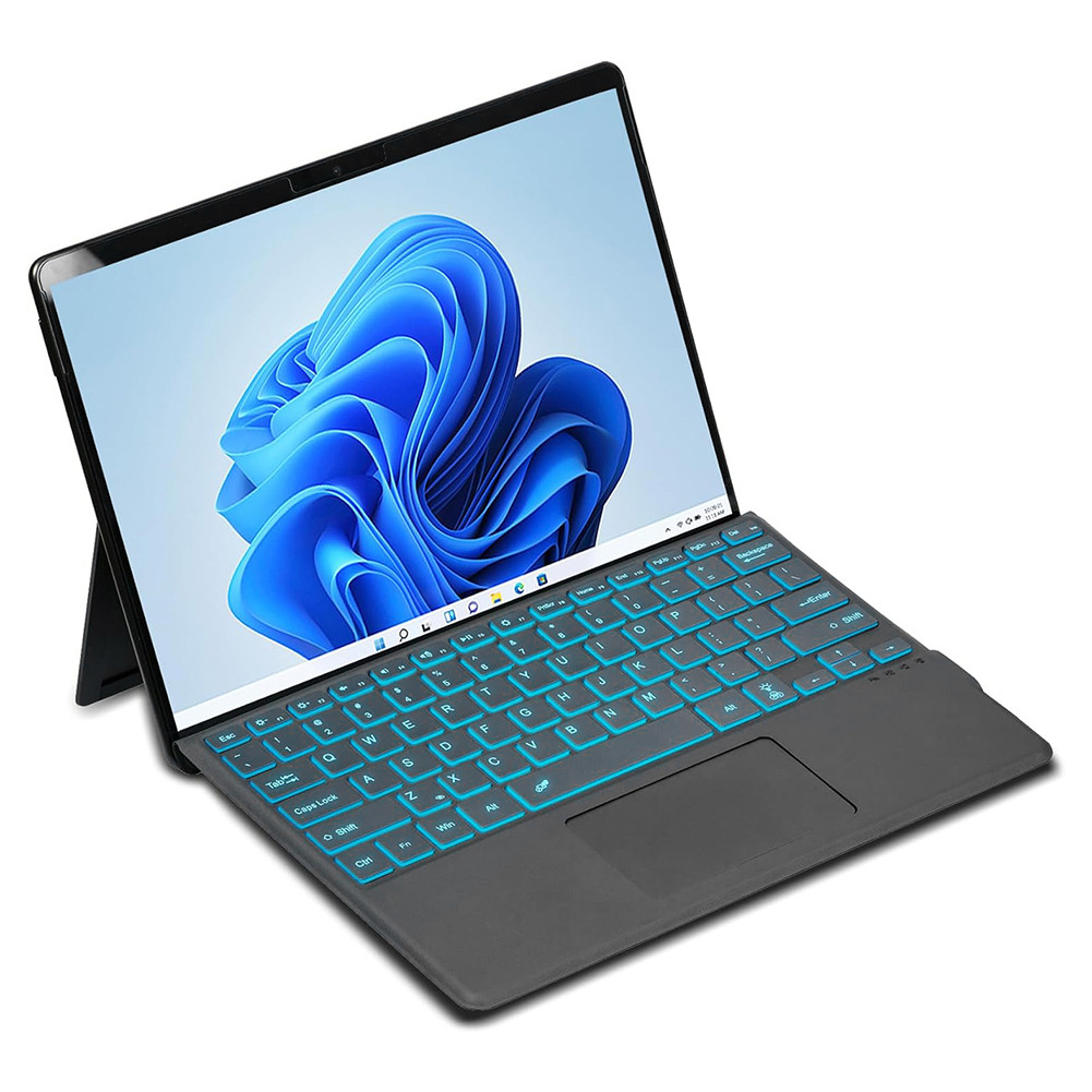 Jual Wireless Keyboard Bluetooth-Compatible 7 Color Backlight Tablet ...