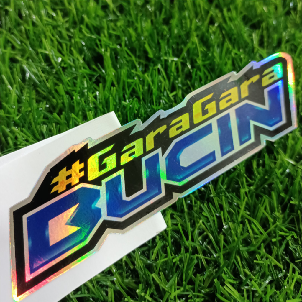 Jual Cetak Stiker #gara gara bucin Vinyl / Hologram Cetak Stiker Label ... Jual Cetak Stiker #gara gara bucin Vinyl / Hologram Cetak Stiker Label ...