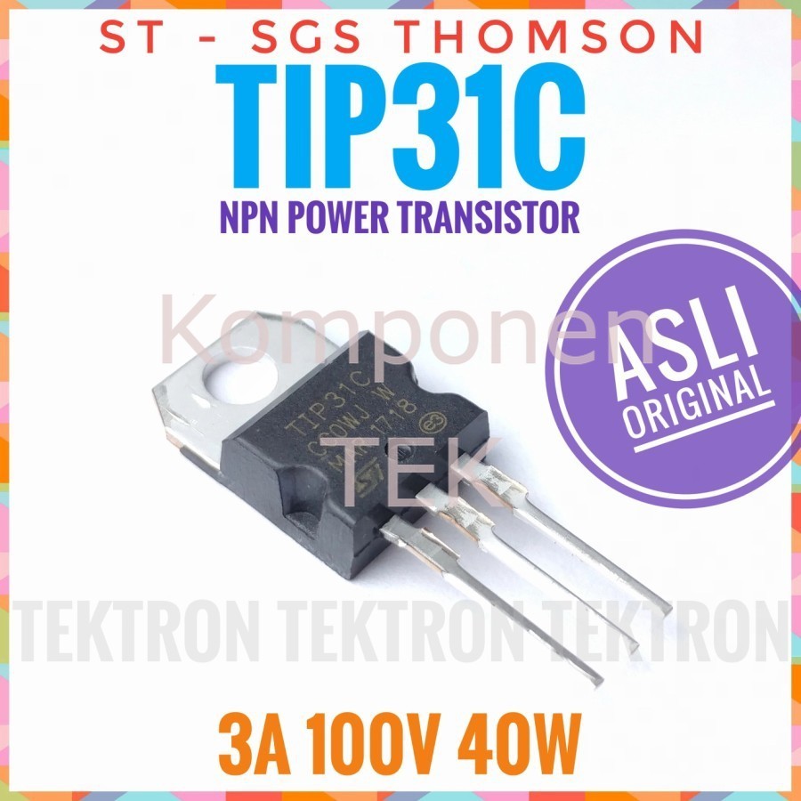 Jual ST TIP31C NPN Power Transistor 3A 100V 40W TIP31 SGS Thomson asli ori | Shopee Indonesia